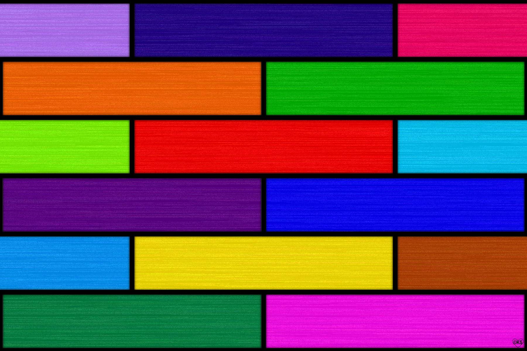 Solve Schmeared Bricks!! ~ L jigsaw puzzle online with 216 pieces