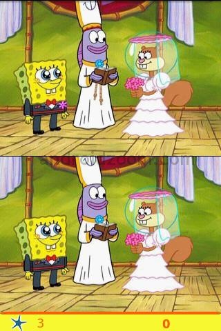 Solve Spongebob -find -the -difference jigsaw puzzle online with 40 pieces