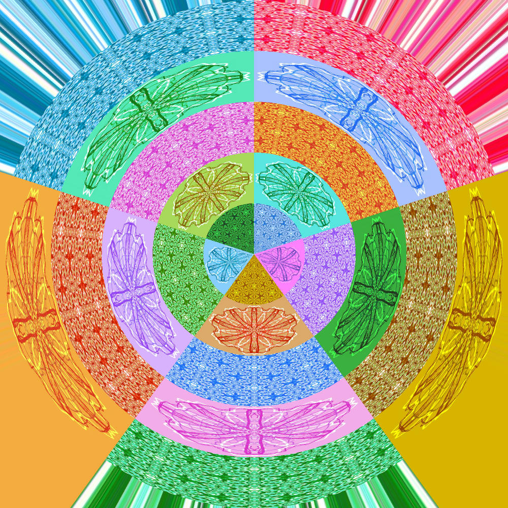 Solve Colorful Spokes Color Wheel: Medium jigsaw puzzle online with 100 ...