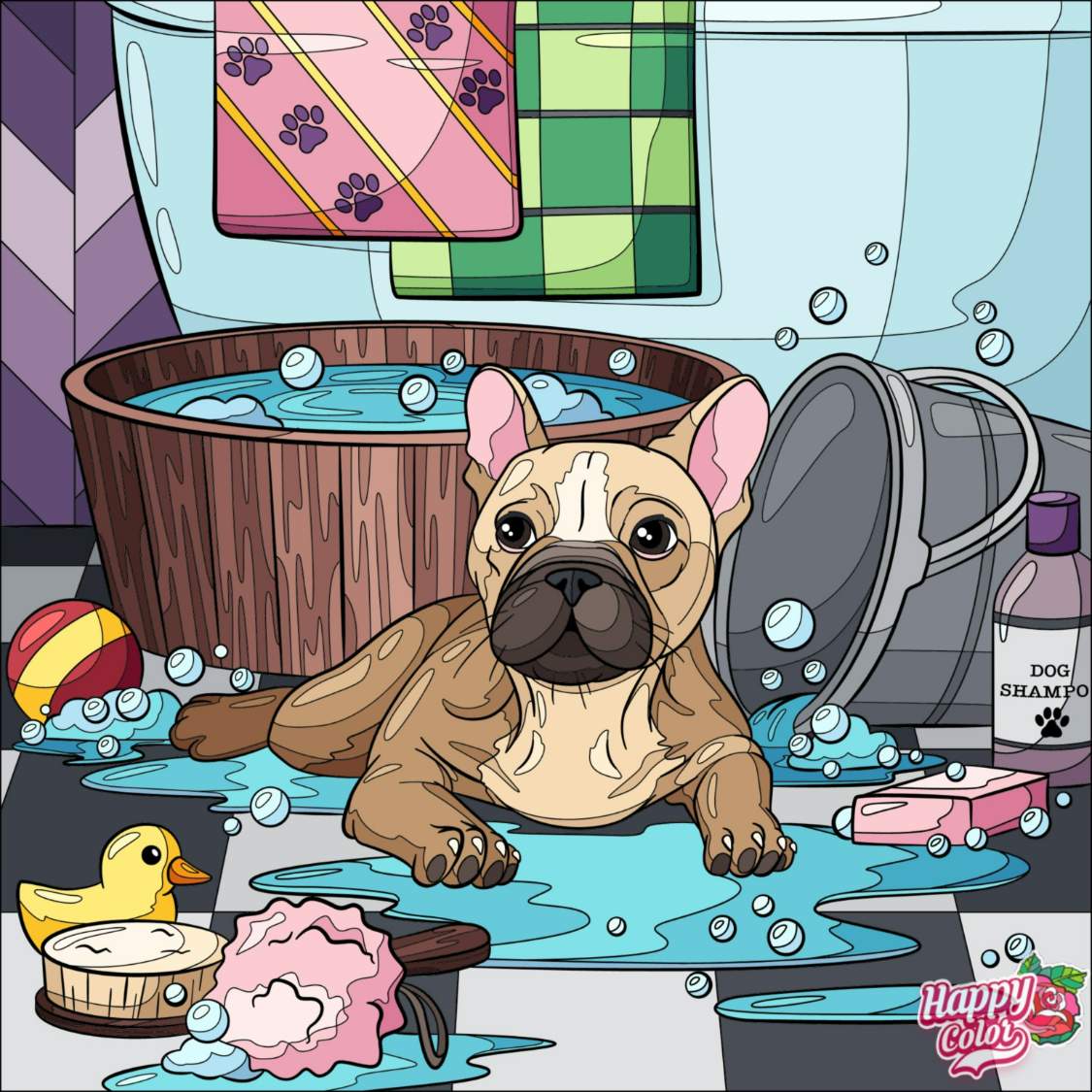 Solve Bath Time jigsaw puzzle online with 64 pieces