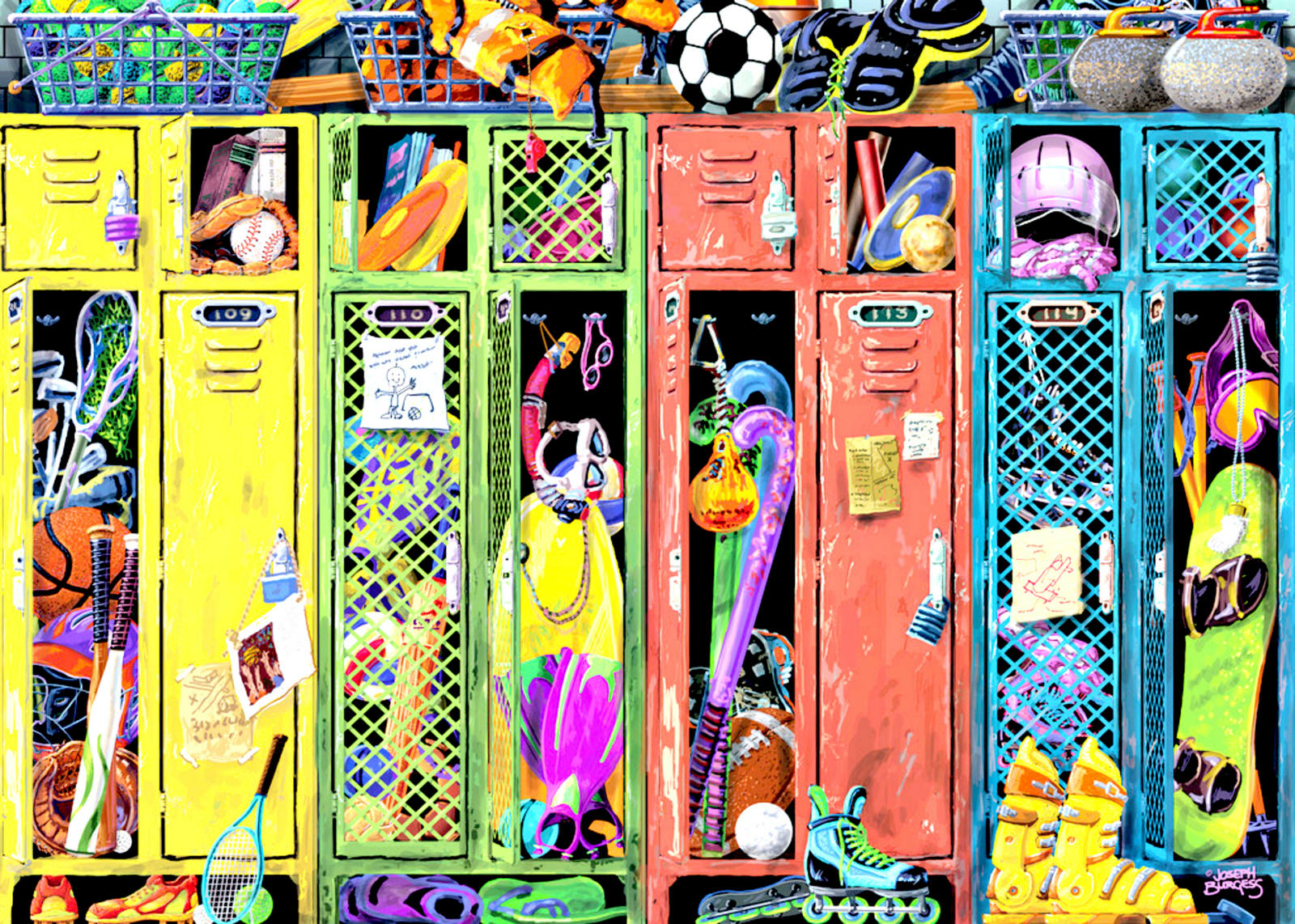 Solve THE LOCKER ROOM jigsaw puzzle online with 450 pieces