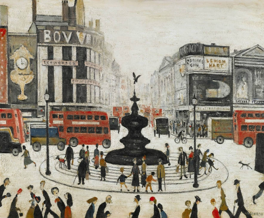Solve L. S. Lowry (1887-1976) jigsaw puzzle online with 20 pieces