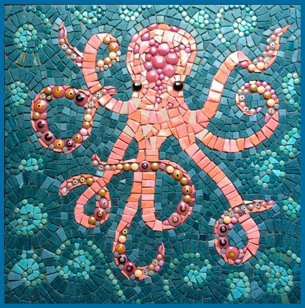 Solve Mosaic octopus jigsaw puzzle online with 25 pieces