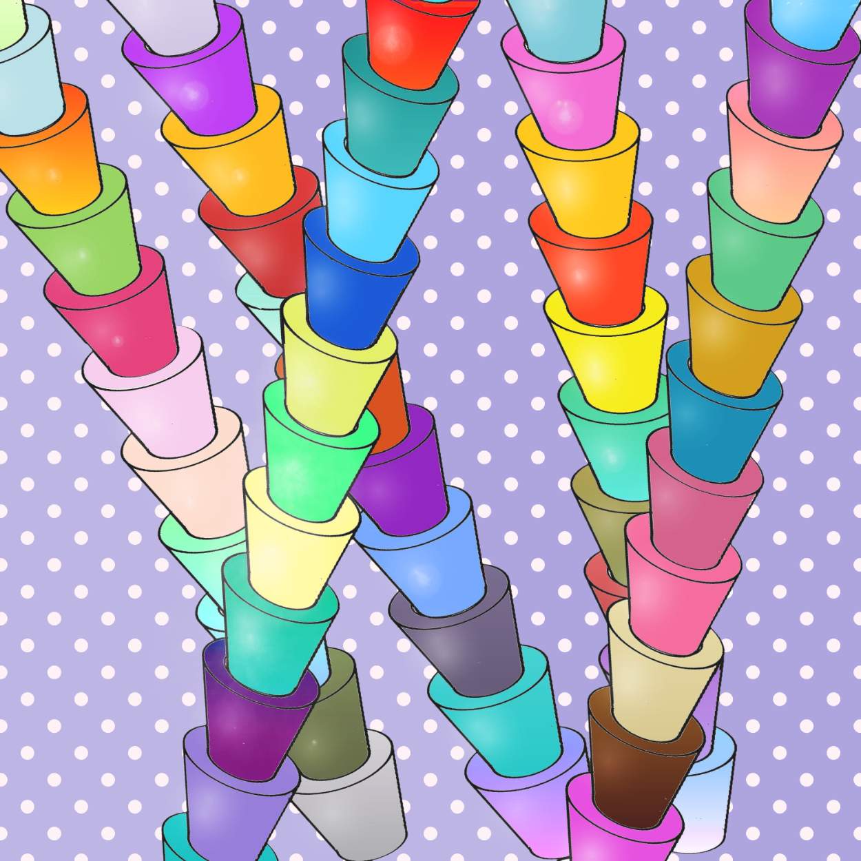 Solve TOPPLING STACKS jigsaw puzzle online with 100 pieces