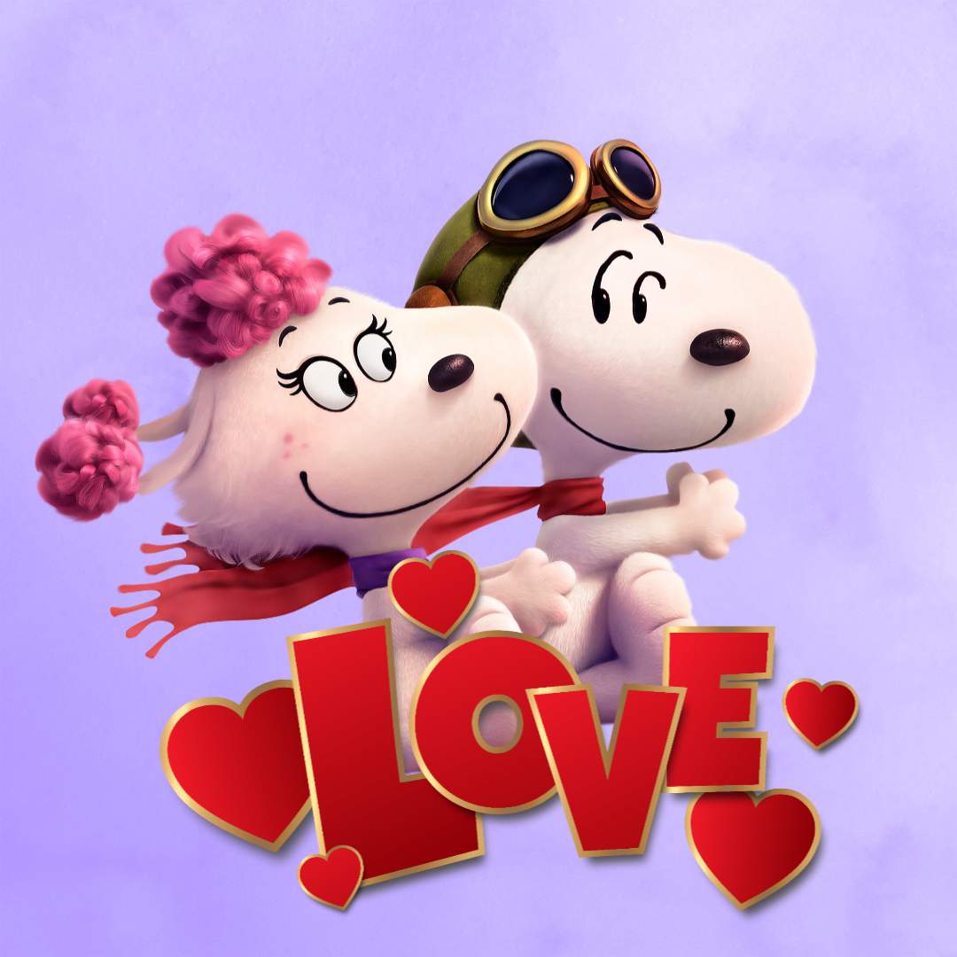 Solve Snoopy and Fifi jigsaw puzzle online with 49 pieces