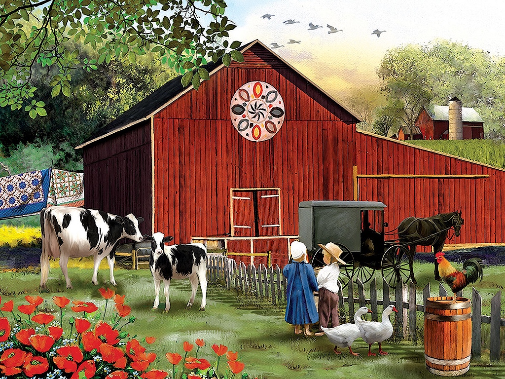 Solve Amish Life jigsaw puzzle online with 165 pieces