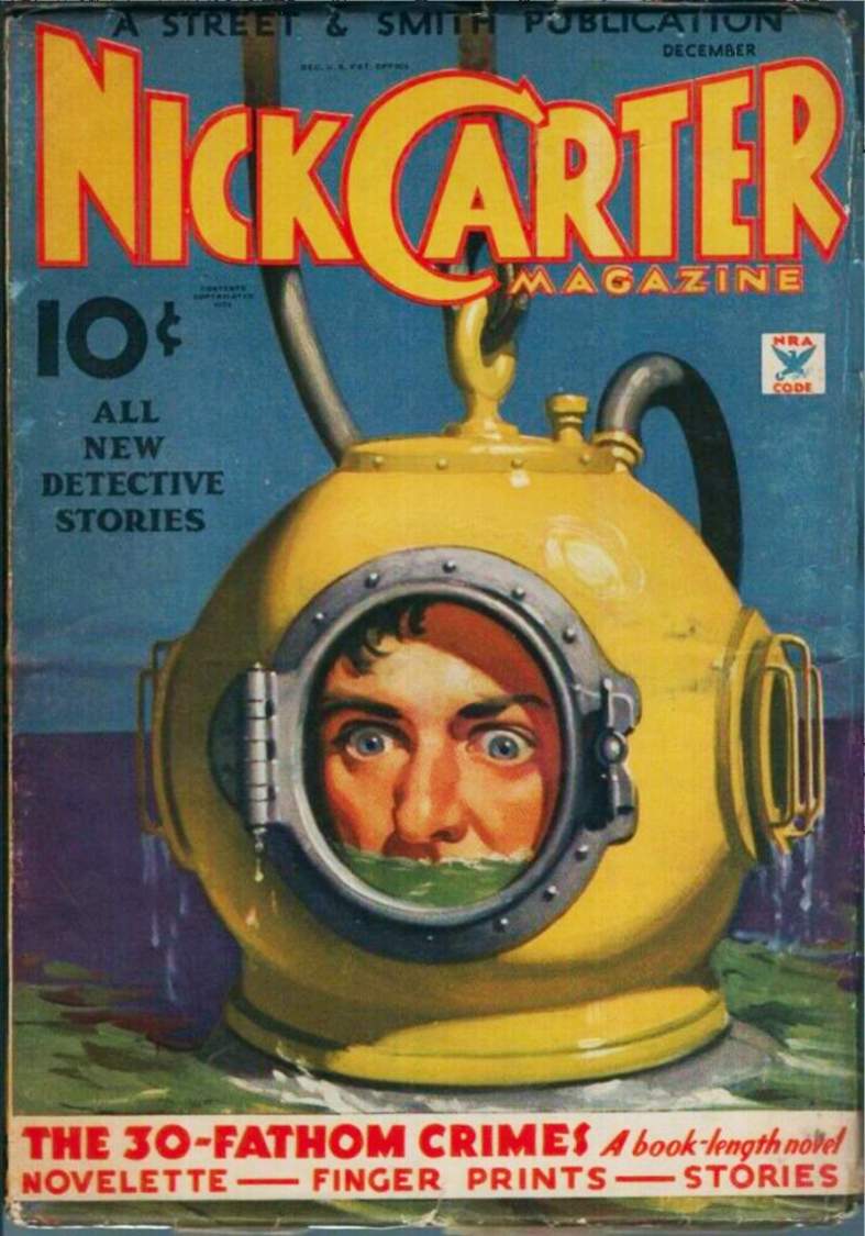 Solve Nick Carter Magazine, Dec 1934, cover by George Jerome Rozen ...