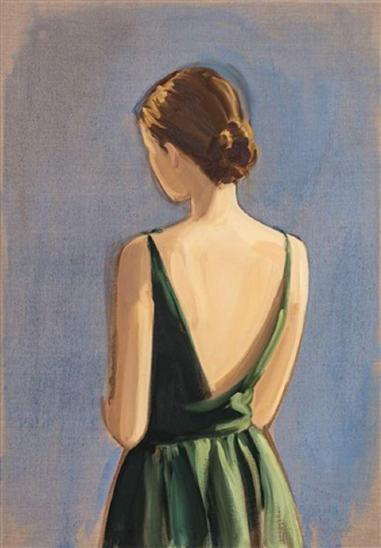 Solve Gideon Rubin 2021 green dress jigsaw puzzle online with 176 pieces