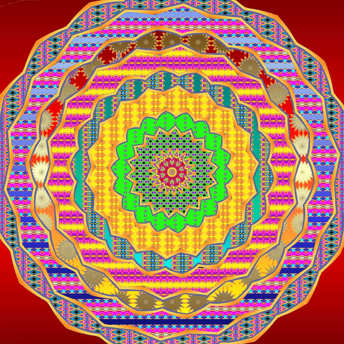 Solve ROUNDABOUT PATTERNS jigsaw puzzle online with 36 pieces