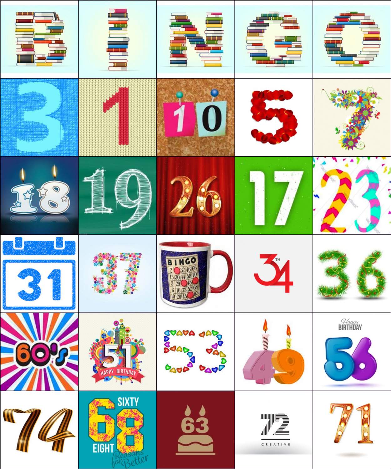 Solve Backward Bingo jigsaw puzzle online with 525 pieces