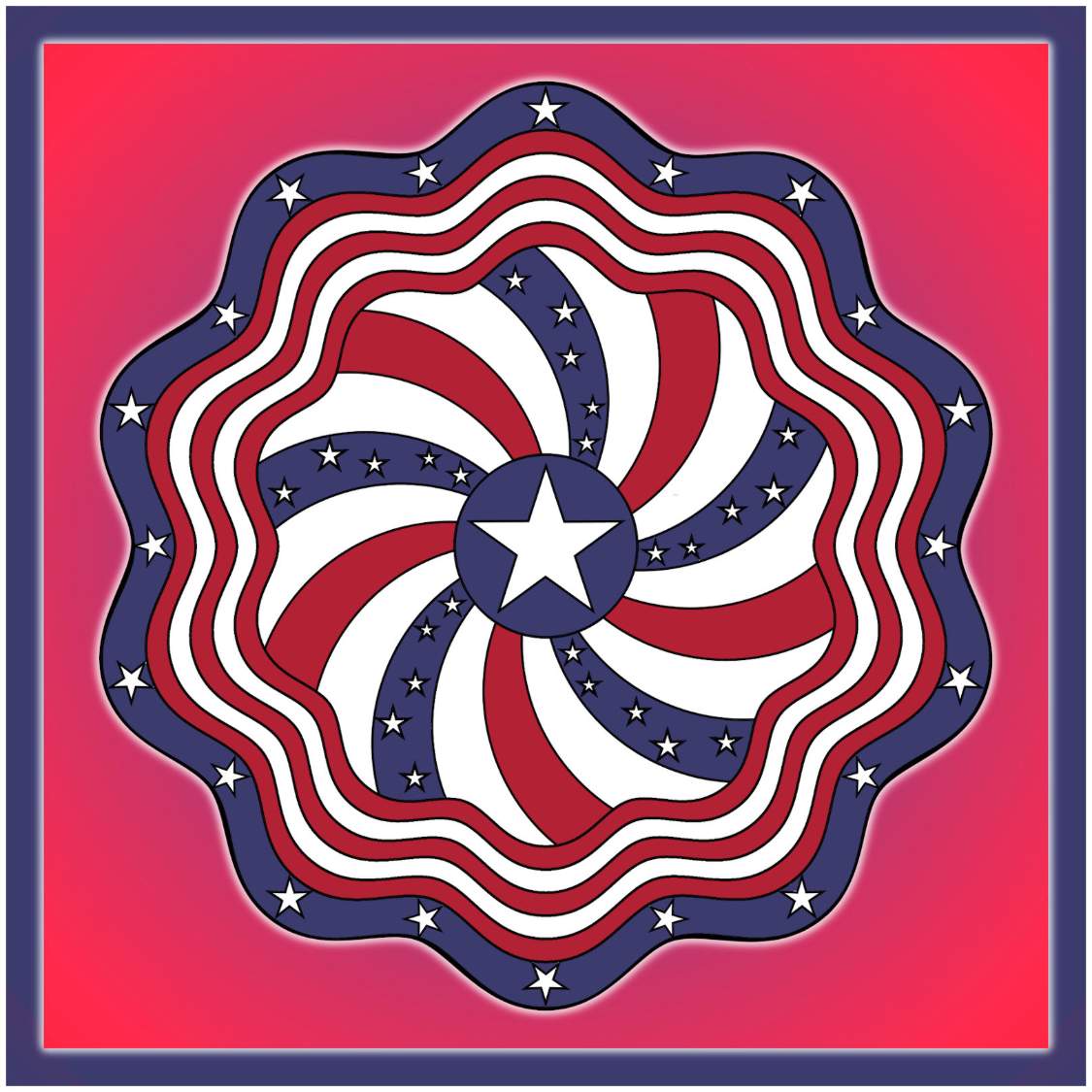 Solve patriotic_mandala_cp jigsaw puzzle online with 81 pieces