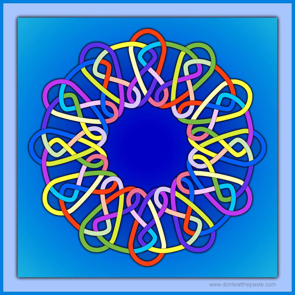 Solve clock_knot_lg jigsaw puzzle online with 81 pieces