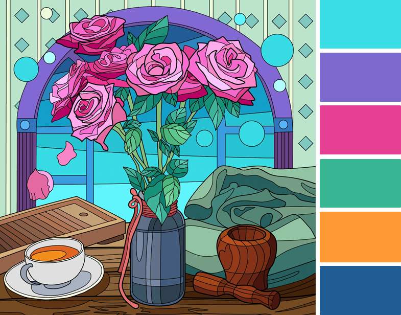 Solve Color Palette 20 jigsaw puzzle online with 143 pieces