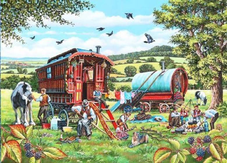 Solve Peddler Man jigsaw puzzle online with 88 pieces