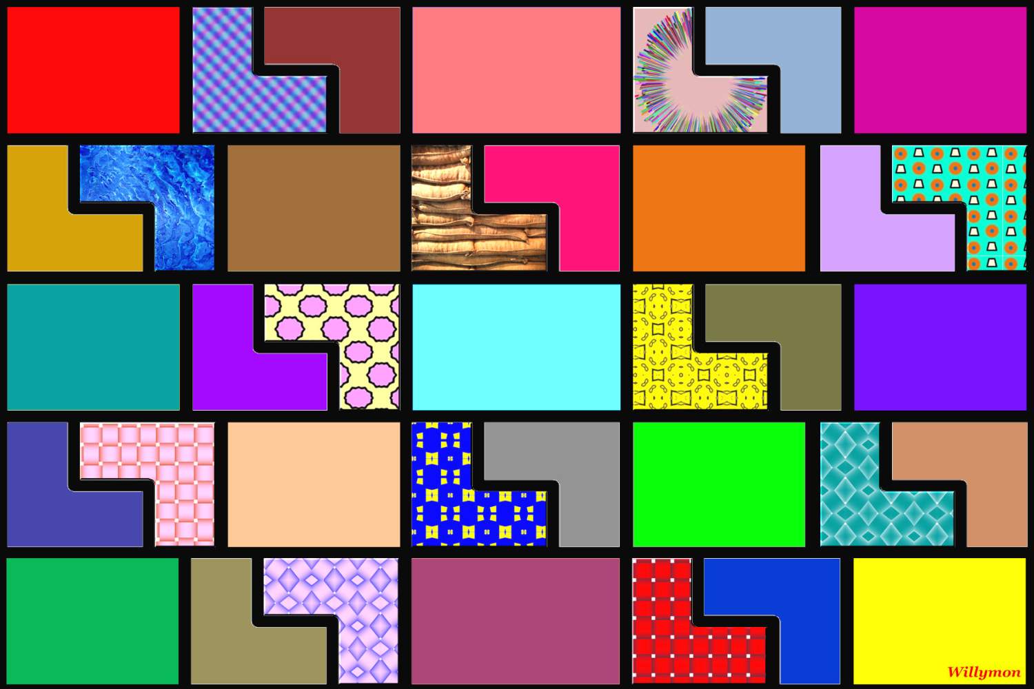 Solve L & rectangle puzzle jigsaw puzzle online with 70 pieces