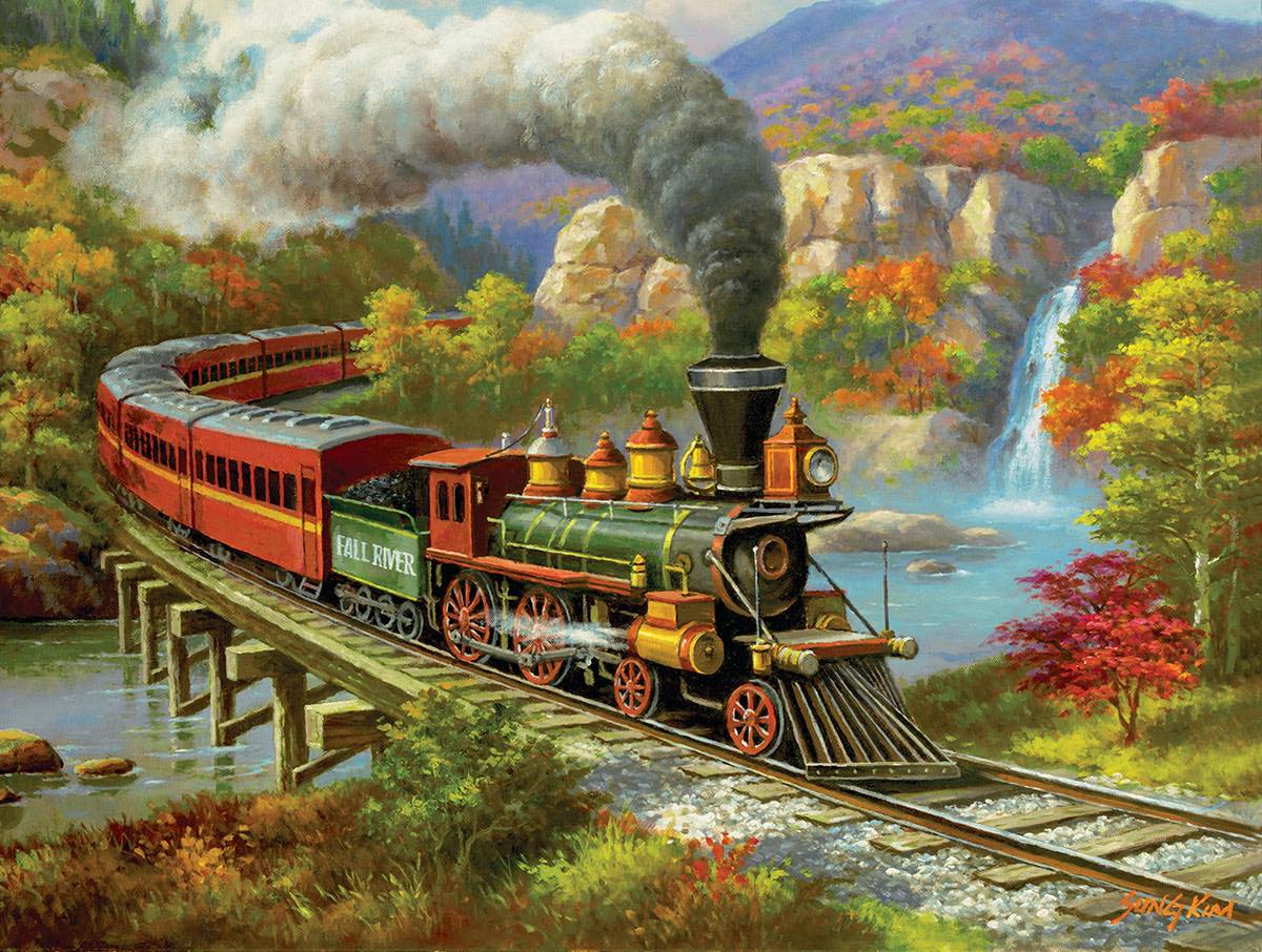 Solve Fall River Express jigsaw puzzle online with 88 pieces
