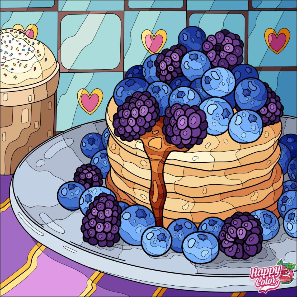 Solve Saturday breakfast . . . . . jigsaw puzzle online with 64 pieces