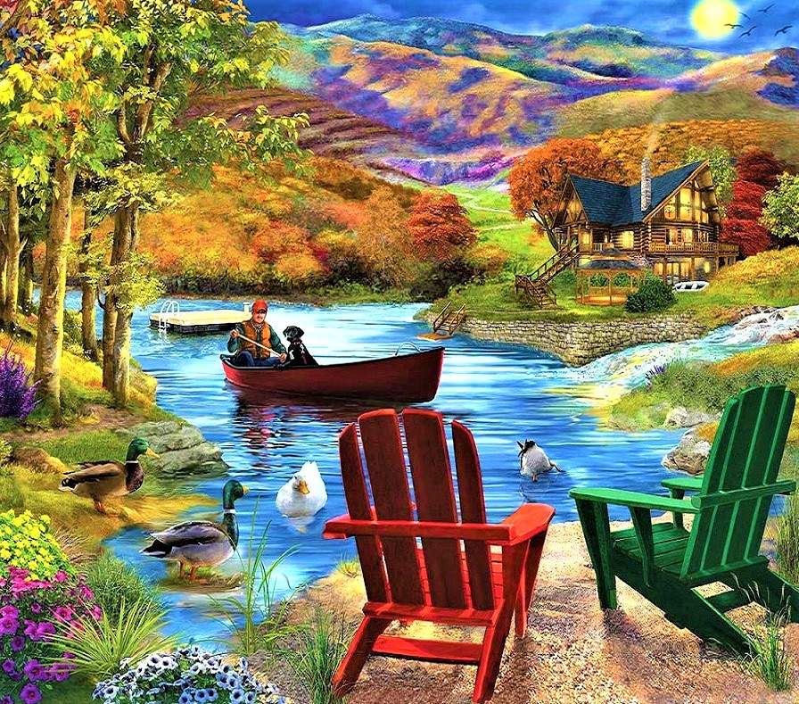 Solve Happy day - by Chris Bigelow jigsaw puzzle online with 72 pieces