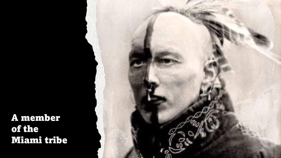 Solve A member of the Miami tribe. jigsaw puzzle online with 15 pieces