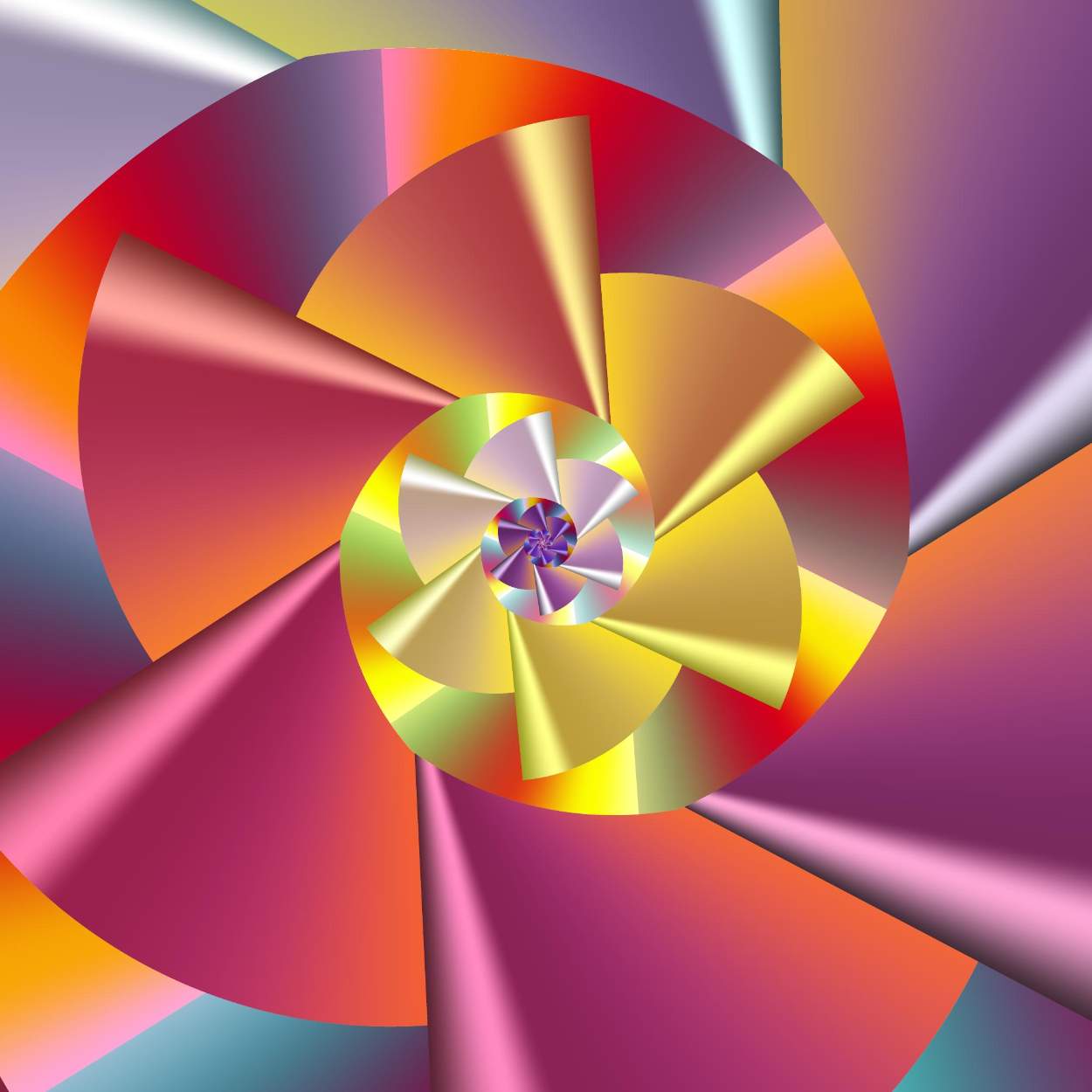 Solve Bright Spiral 40 jigsaw puzzle online with 100 pieces