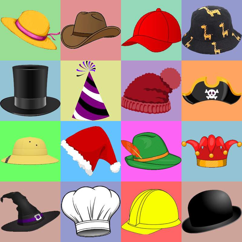 Solve Hats jigsaw puzzle online with 100 pieces