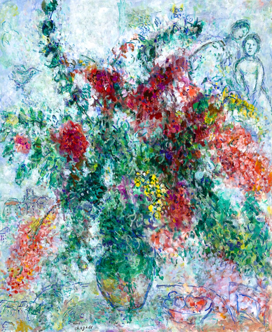 Jigsaw Puzzle | Grand bouquet sur une table, c.1978, Marc Chagall (1887 ...