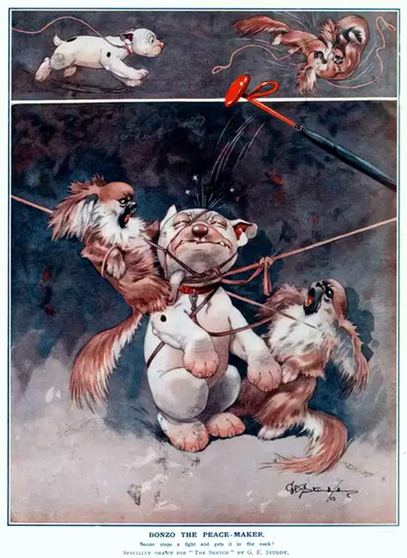 Jigsaw Puzzle | Bonzo series, The Sketch, Bonzo the Peace-Maker, 1923 ...
