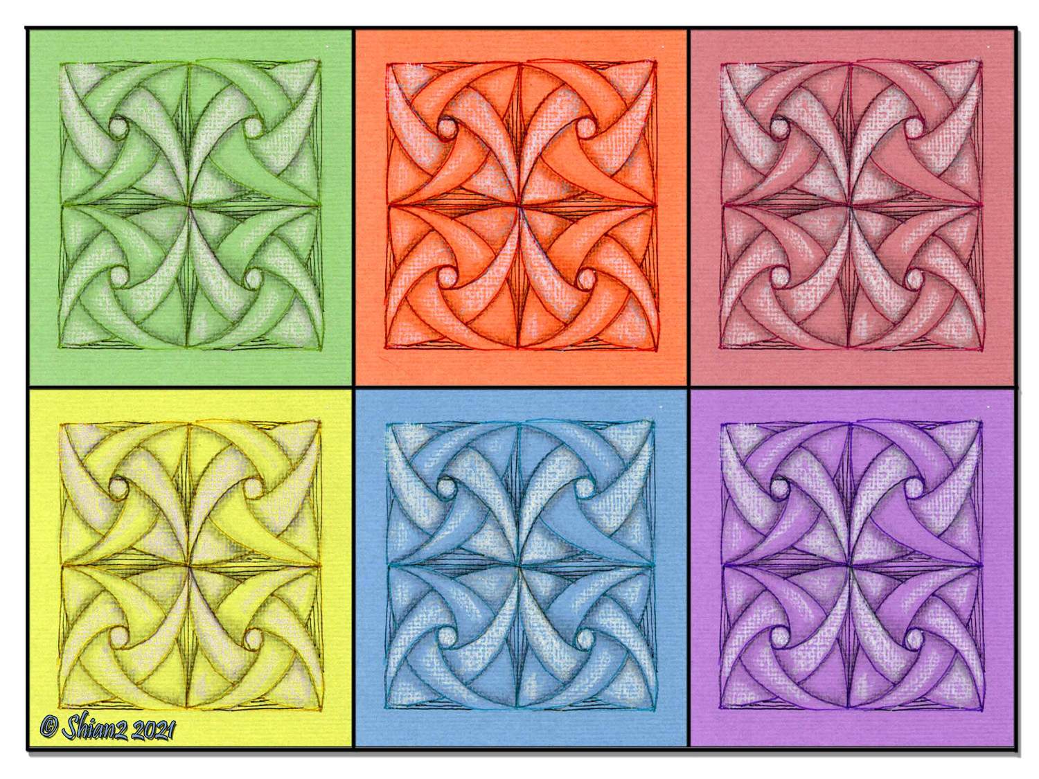 Solve Line Weaving -- Hand drawn jigsaw puzzle online with 63 pieces