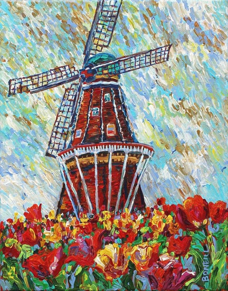 Solve Tulip Time, Windmill Island by Betsy O'Neil jigsaw puzzle online ...