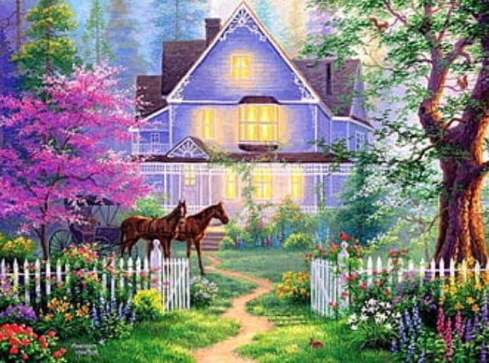 Solve Scenery - art jigsaw puzzle online with 63 pieces