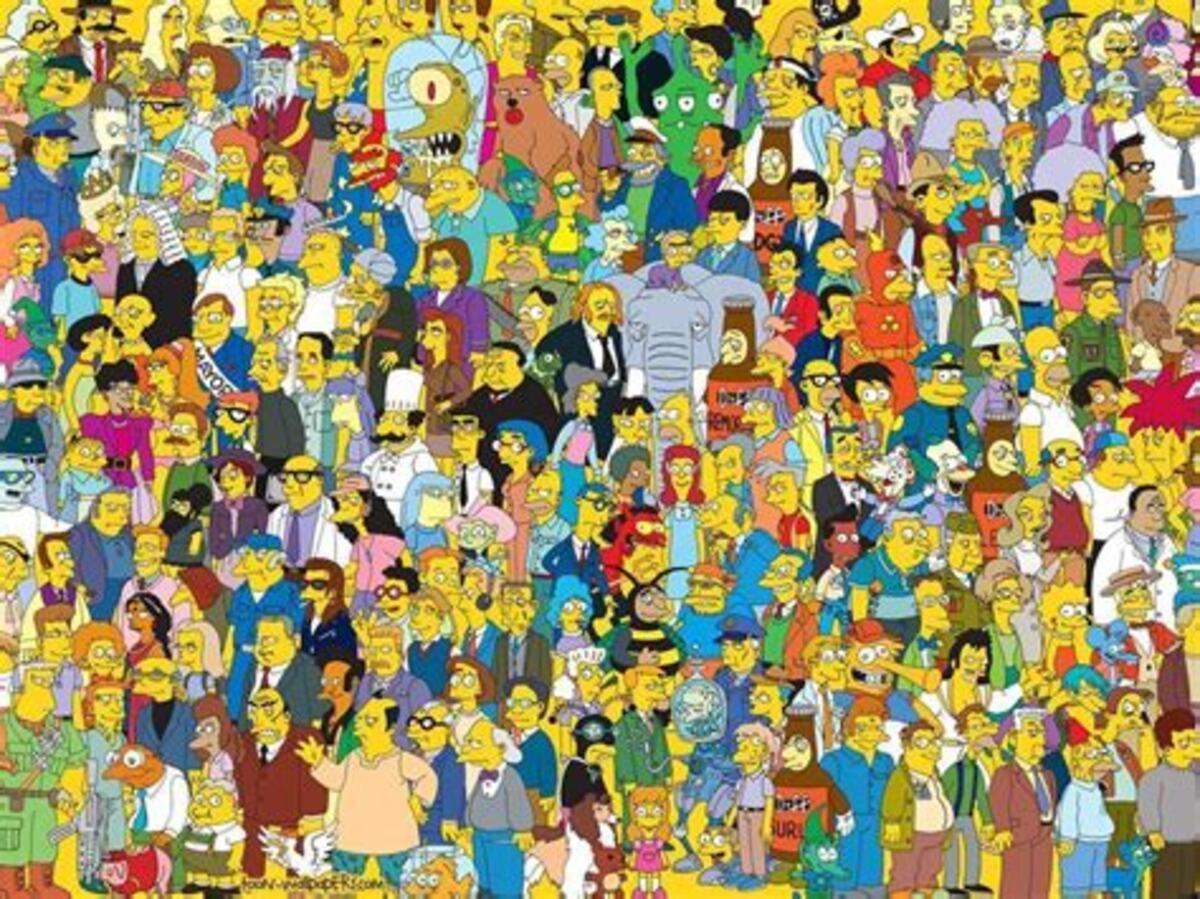 Solve Simpsons Wimmelbild jigsaw puzzle online with 221 pieces