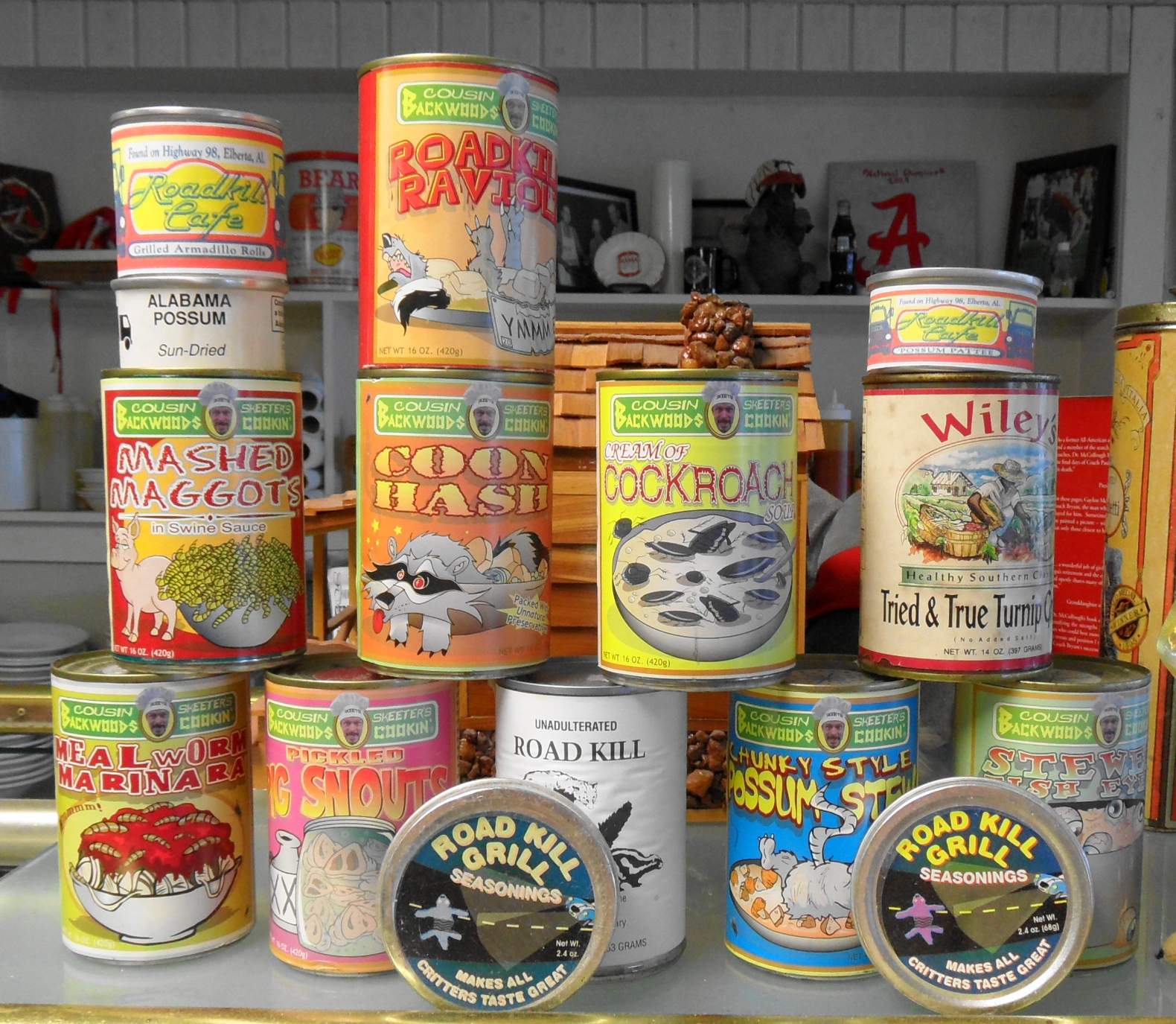 Solve canned roadkill jigsaw puzzle online with 143 pieces