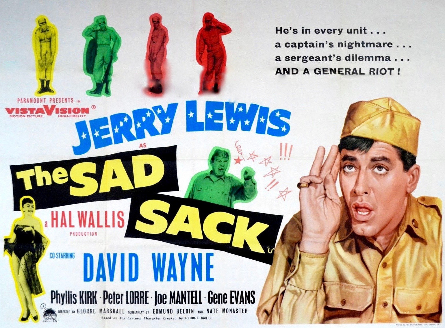 Solve THE SAD SACK - 1957 MOVIE POSTER JERRY LEWIS jigsaw puzzle online ...