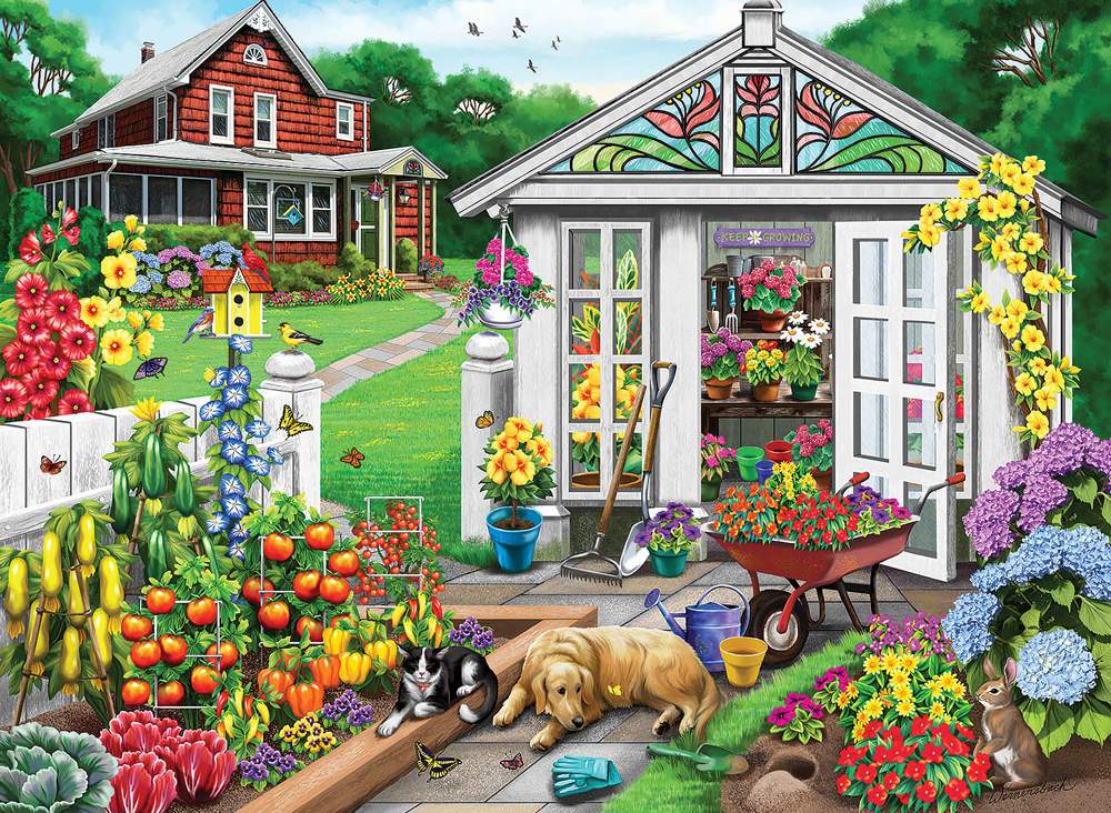 Solve garden greenhouse jigsaw puzzle online with 70 pieces
