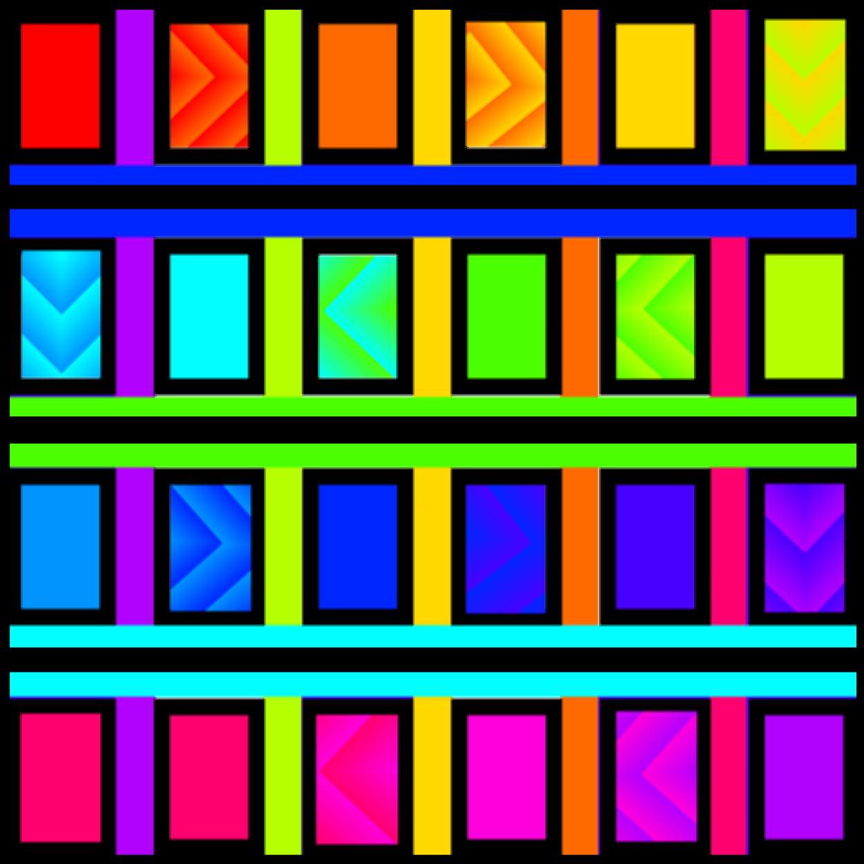 Solve Painted Panels jigsaw puzzle online with 100 pieces