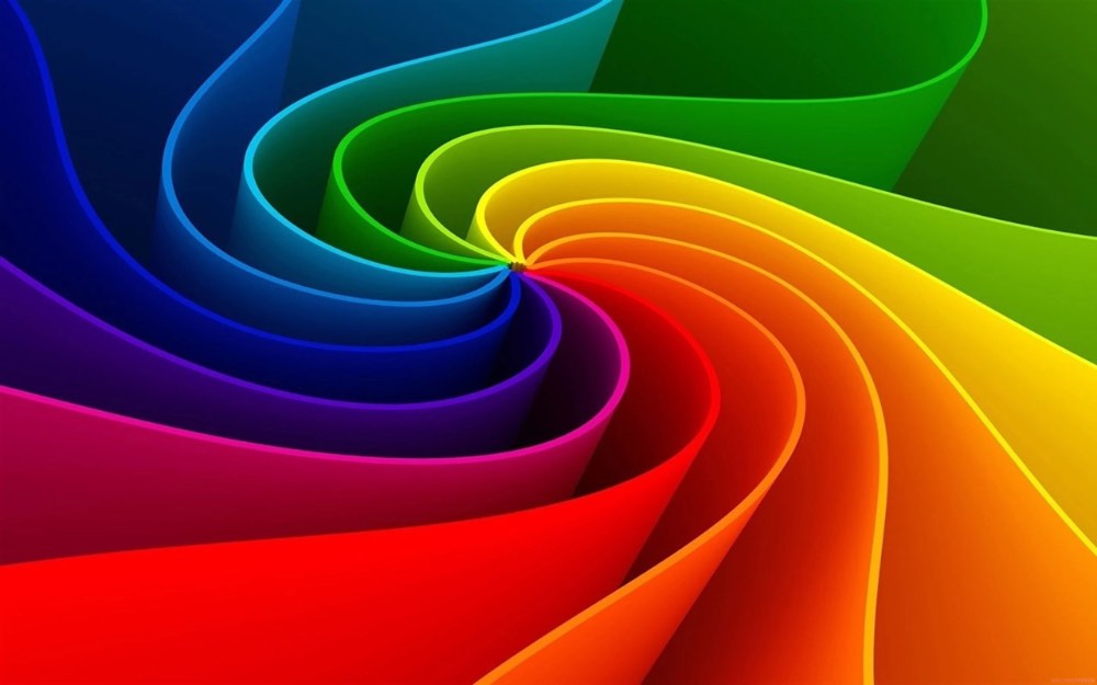 Solve Rainbow ribbon swirl jigsaw puzzle online with 12 pieces