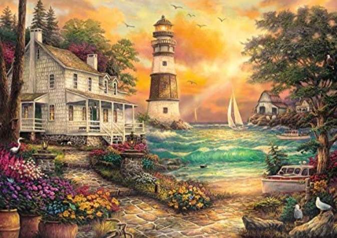 Solve Lighthouse jigsaw puzzle online with 70 pieces