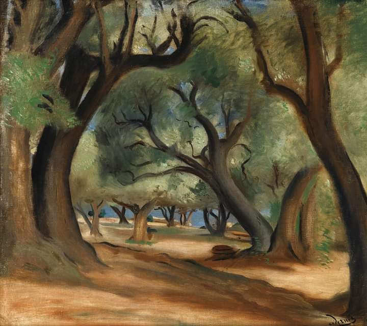 Solve "Landscape With Olive Trees" jigsaw puzzle online with 20 pieces