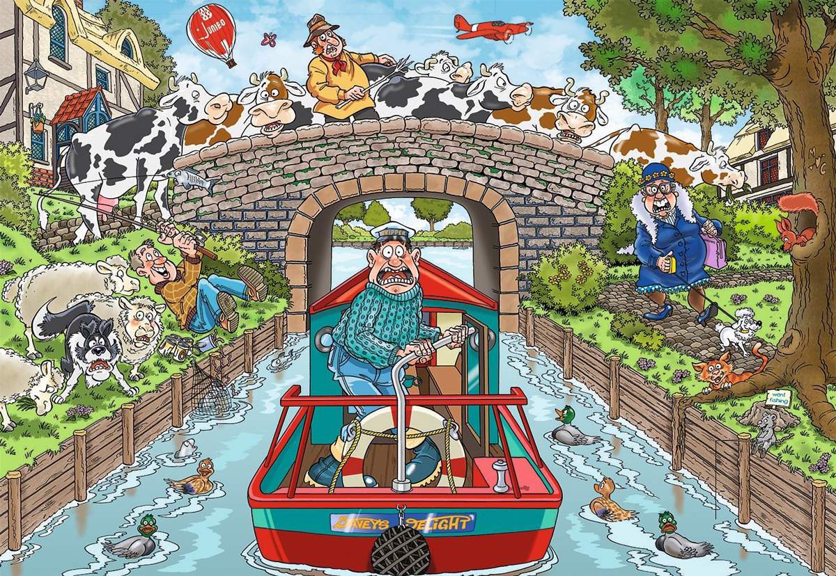 Solve Calm on the canal jigsaw puzzle online with 176 pieces