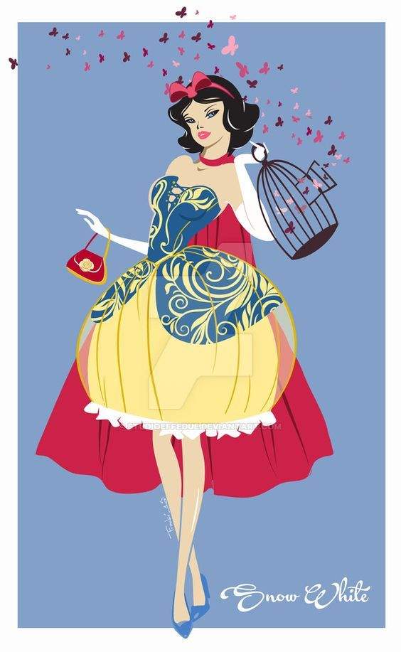 Solve Snow White Pin Up jigsaw puzzle online with 135 pieces
