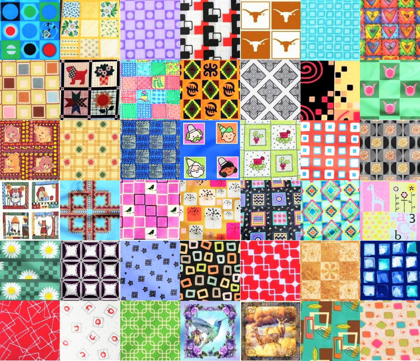 Solve PATCHWORK SQUARES 36 jigsaw puzzle online with 143 pieces