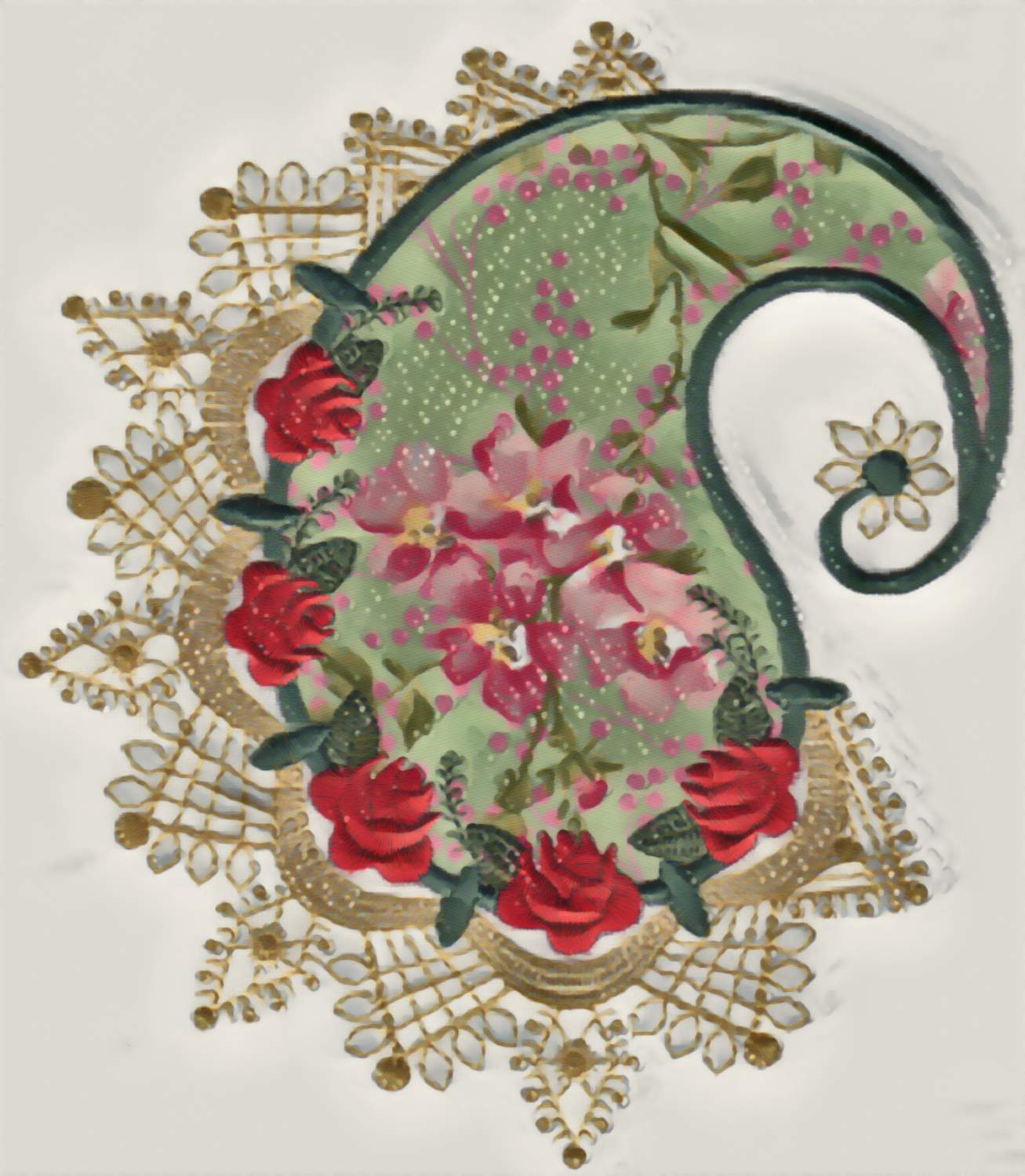Solve Pretty Paisley jigsaw puzzle online with 224 pieces