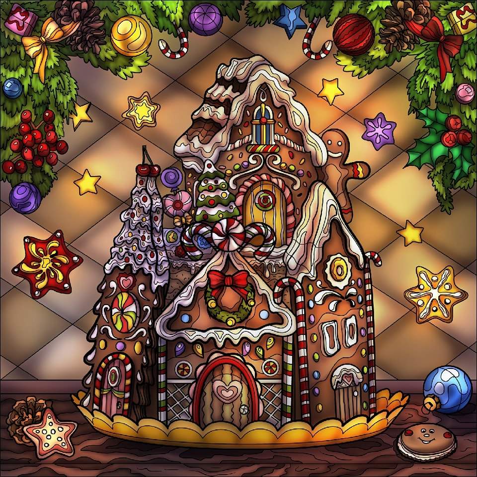 Solve Beautifully Decorated Gingerbread House jigsaw puzzle online with ...