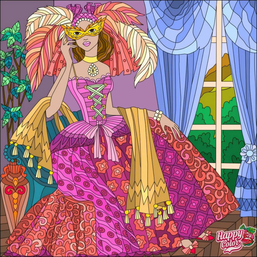 Solve MASQUERADE jigsaw puzzle online with 81 pieces