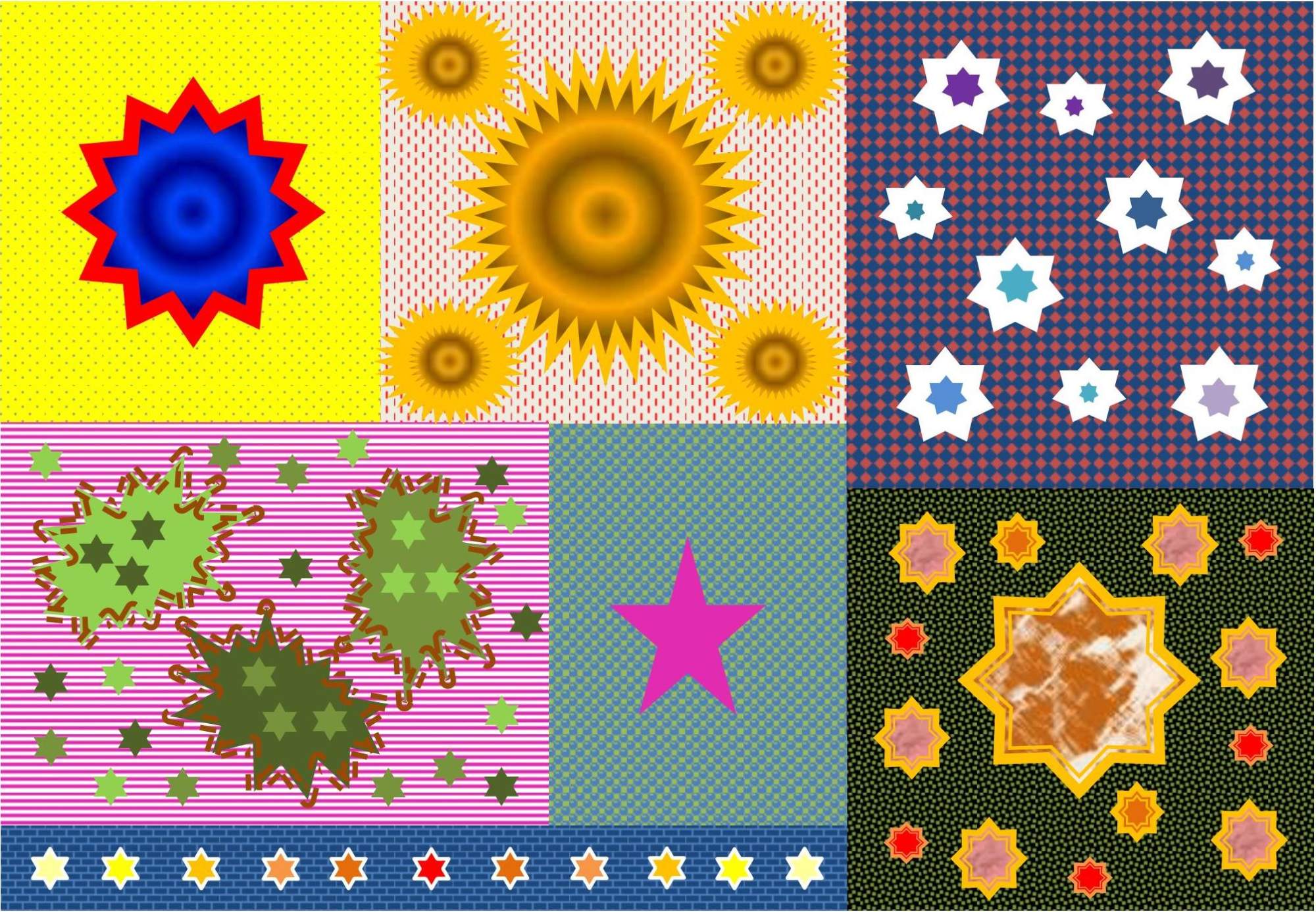 Solve Star Variations jigsaw puzzle online with 425 pieces