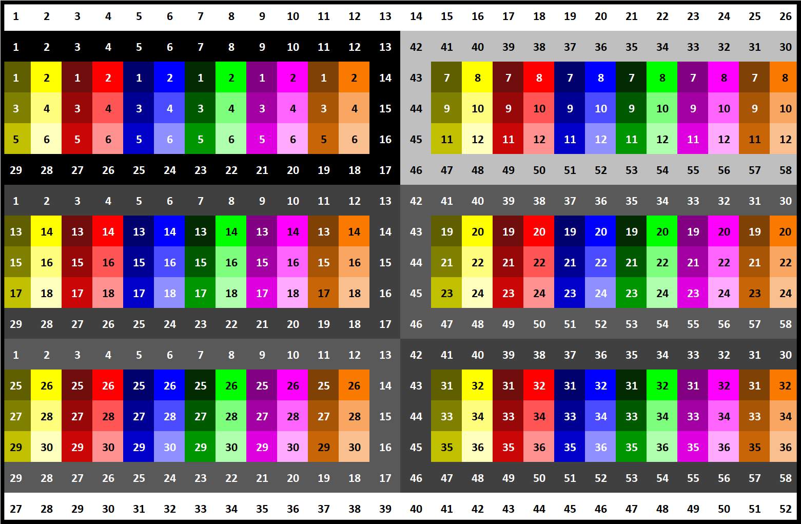 Solve Number 880 Shades By Sixes 442 Jigsaw Puzzle Online With 442 Pieces