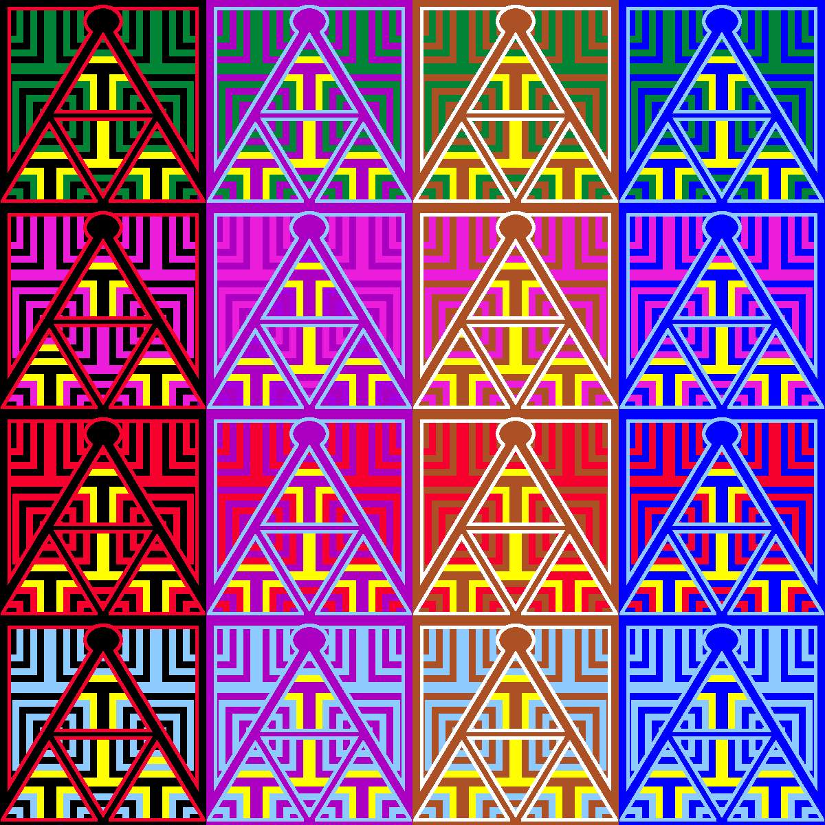 Solve triangles 001e jigsaw puzzle online with 100 pieces