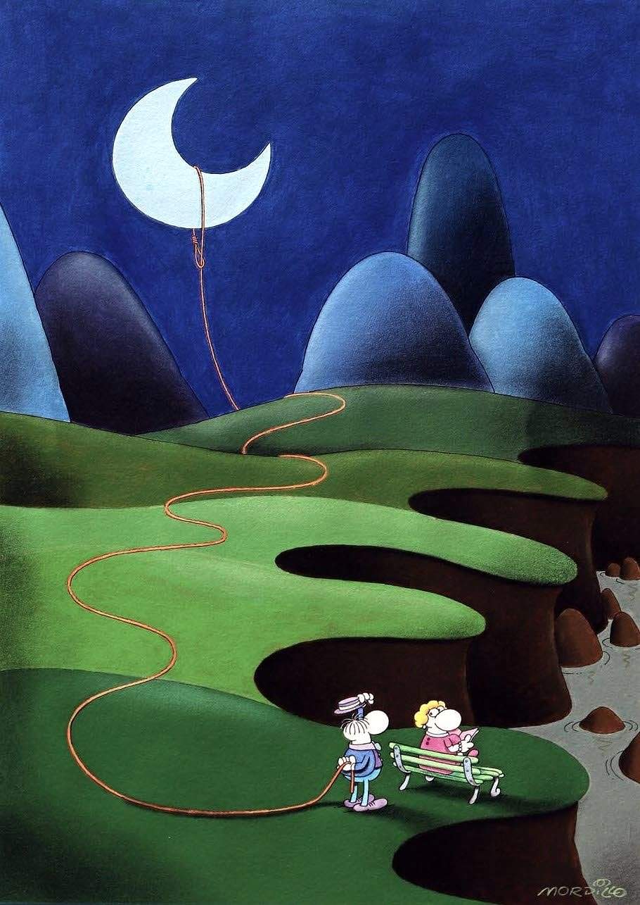 Solve Moon on a string jigsaw puzzle online with 234 pieces