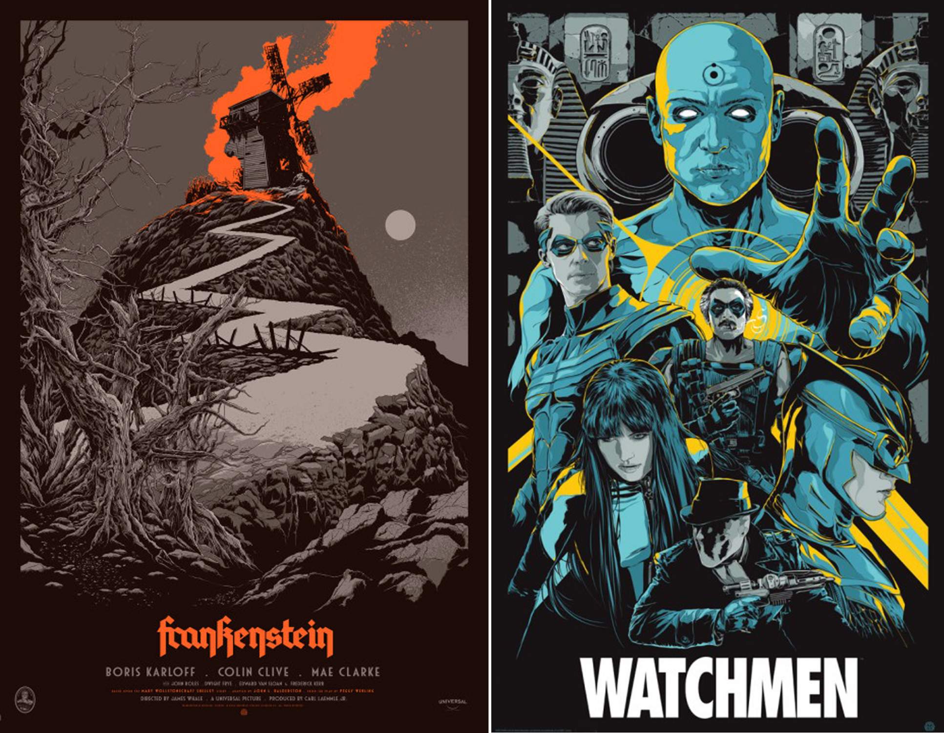 Solve Frankenstein and Watchmen jigsaw puzzle online with 520 pieces