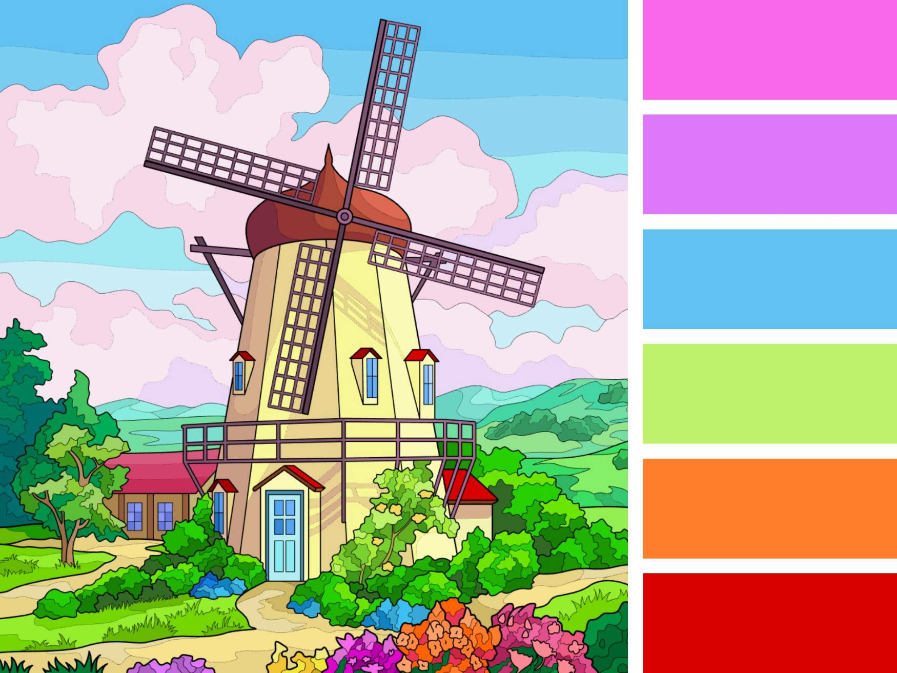 Solve Color Palette 57 jigsaw puzzle online with 154 pieces
